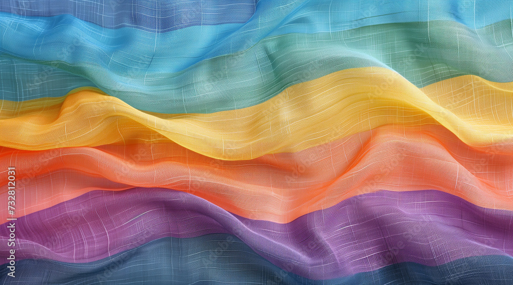 Rainbow flag pattern on fabric texture for LGBT pride for transgender ...