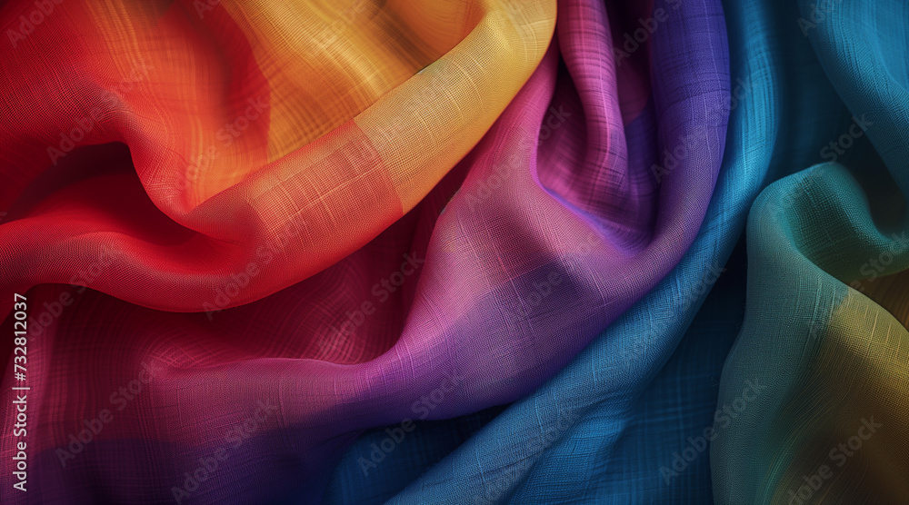 Rainbow flag pattern on fabric texture for LGBT pride for transgender ...