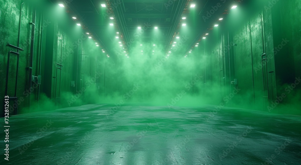 A mysterious green fog seeps into the room, as if beckoning from an enchanted outdoor world of ...