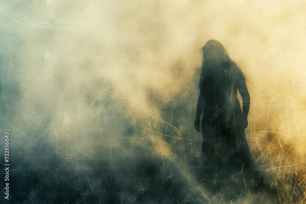 Ghostly apparition of a mysterious woman Captured in a hauntingly ...