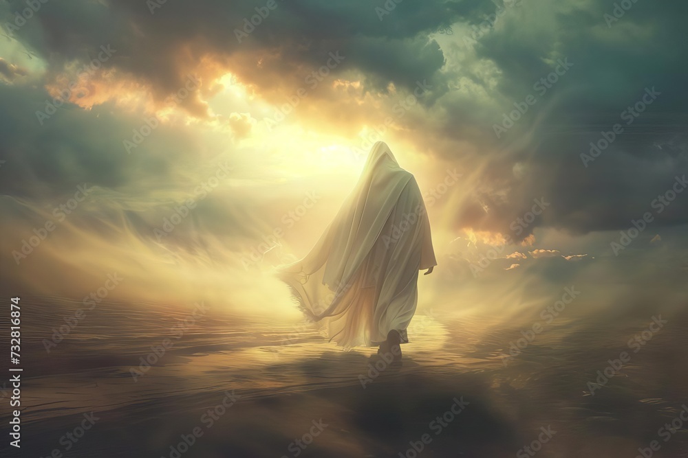 Jesus christ guiding. spiritual and divine guidance Symbolizing faith ...