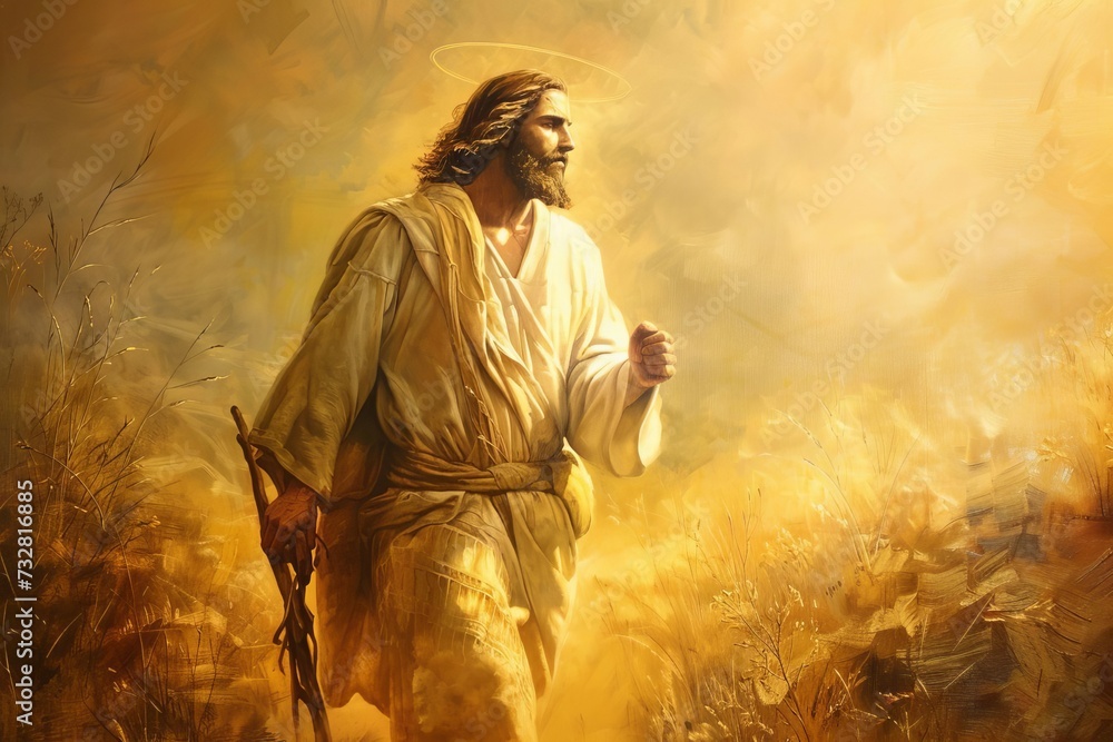 Jesus christ guiding. spiritual and divine guidance Symbolizing faith ...
