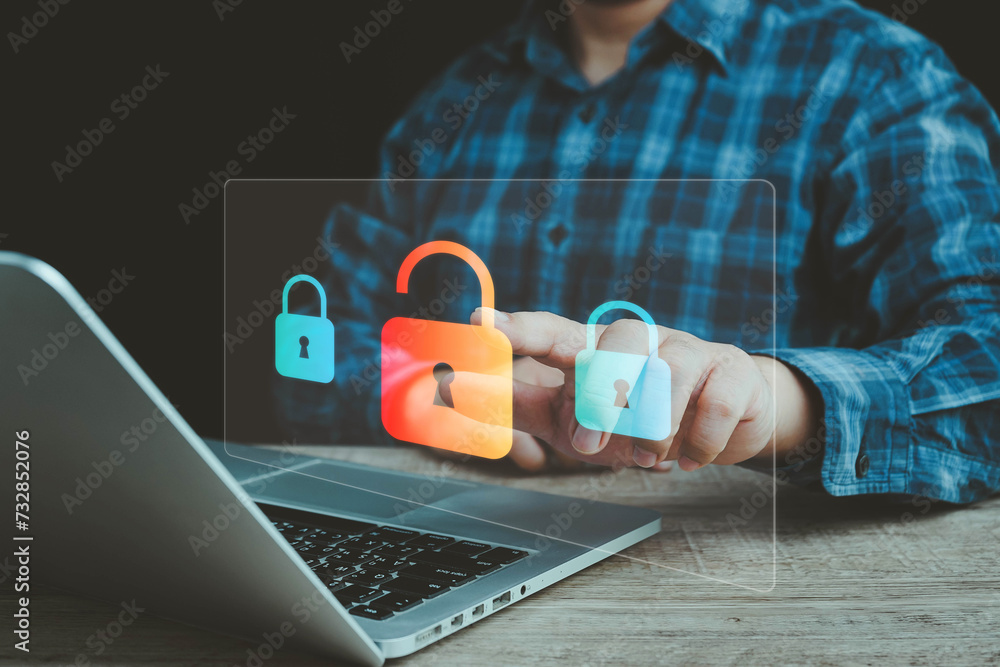 cybersecurity concept, cybersecurity concept identity theft, Database hacks, internet cyber ...