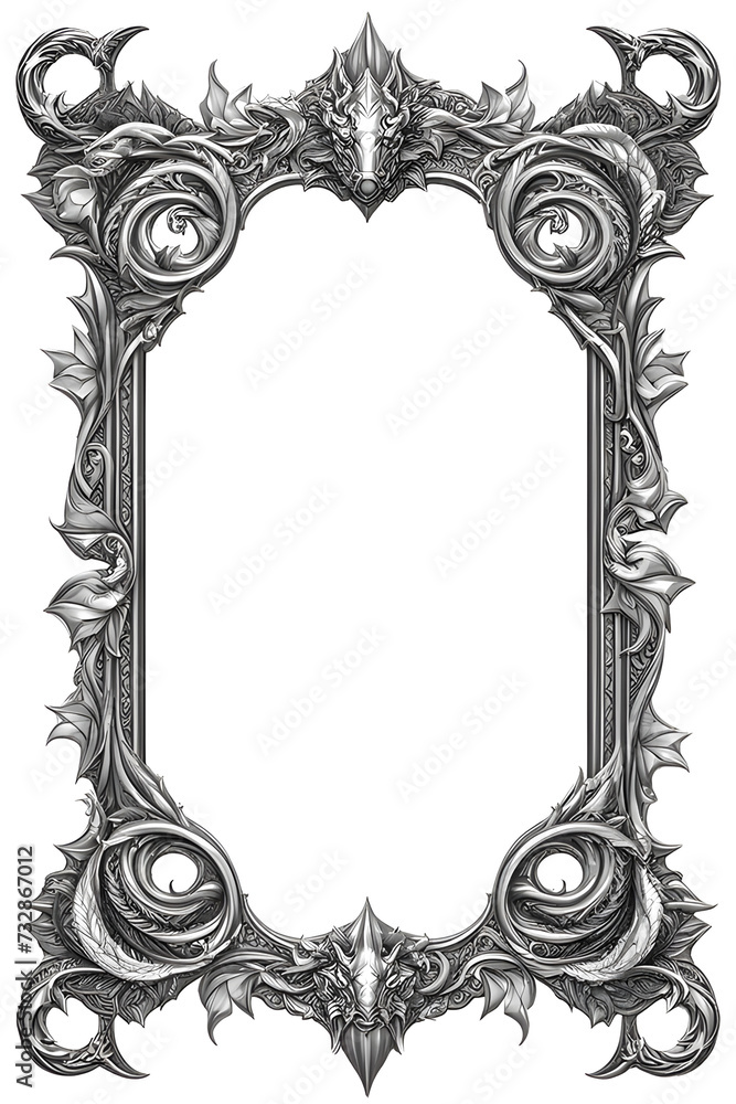 Dragon Border Frame PNG Transparent Background Stock Illustration ...