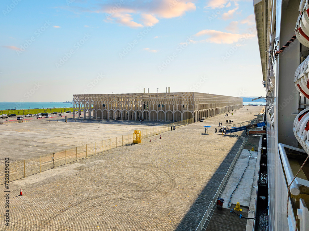 The newly built in 2022 Grand Cruise Terminal along the waterfront ...