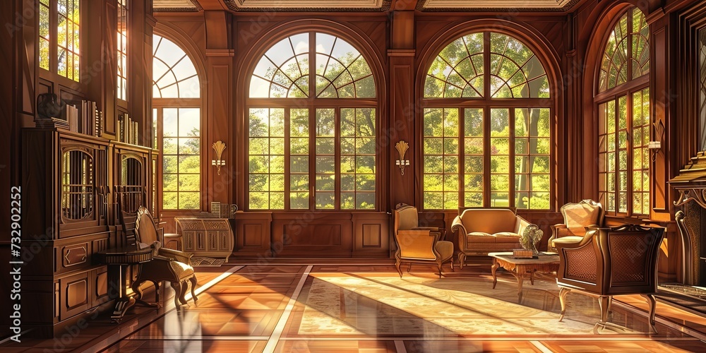 Interior of an upper class mansion - luxury and opulence for the ultra ...