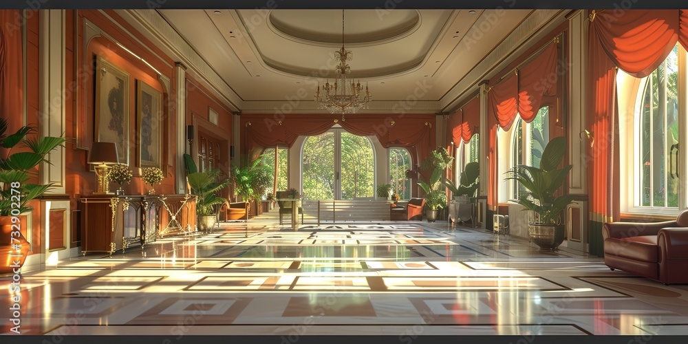 Interior of an upper class mansion - luxury and opulence for the ultra ...