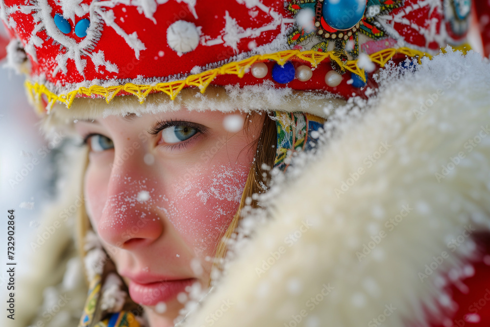 Sami national day celebration with people in traditional clothing and ...
