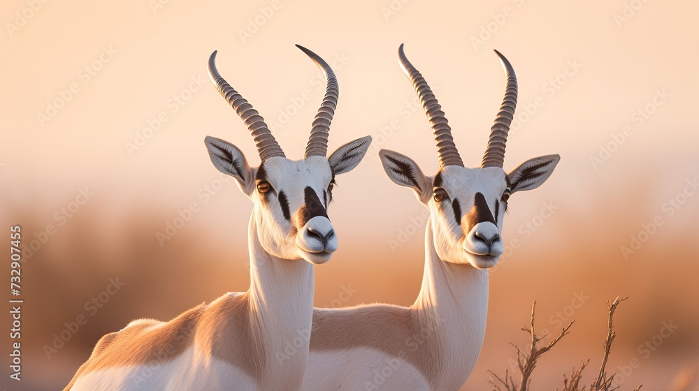Arabia nature. Wildlife Jordan, Arabian oryx, Oryx leucoryx, antelope ...