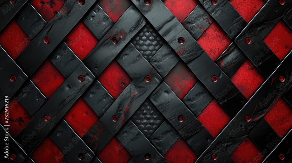 The fusion of black and red metal textures forms a bold and dynamic ...