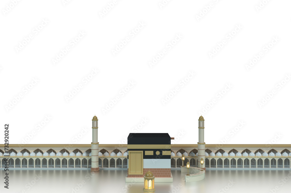 3d Islamic display with creative design of Kaaba (Mecca Mosque) perfect ...