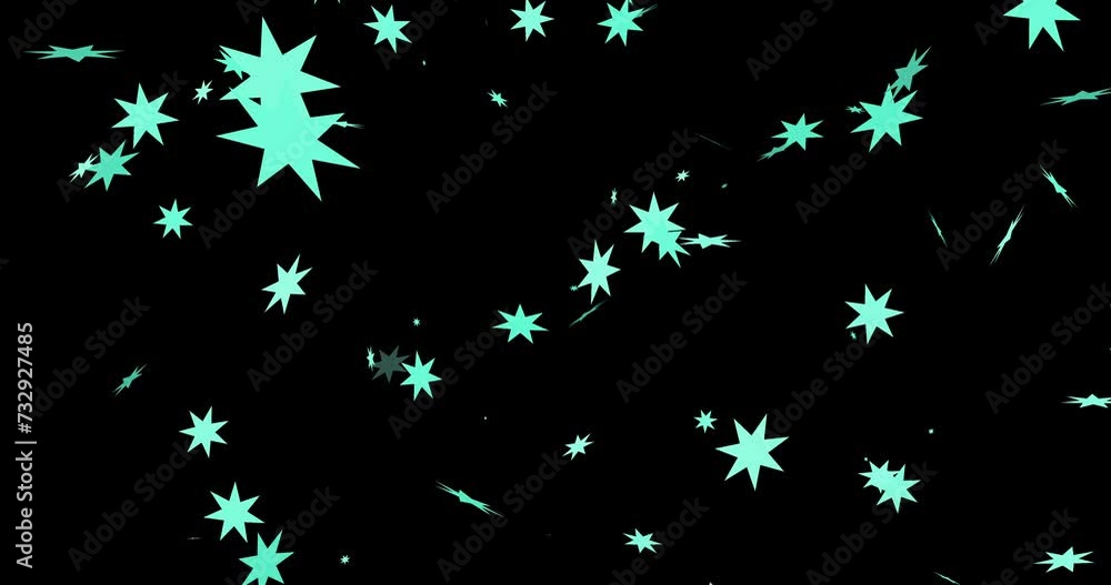 Vertical cute adorable confetti stars falling loop motion graphic asset ...
