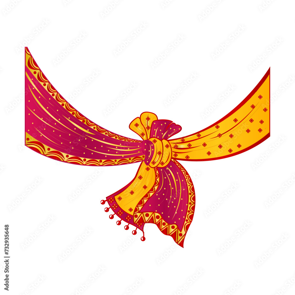 Vetor de Hindu Wedding Card Design With Shubh Vivah Wedding Knot Hindu ...