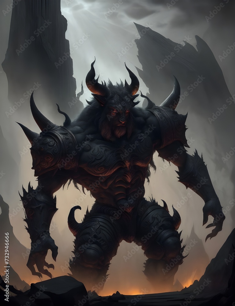 Powerful and Menacing Minotaur - A Captivating Depiction of a Mythical ...