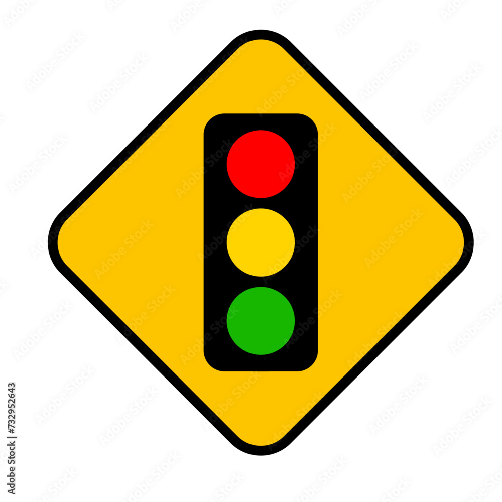 Traffic light and stop. Traffic light and stop sign at intersection ...
