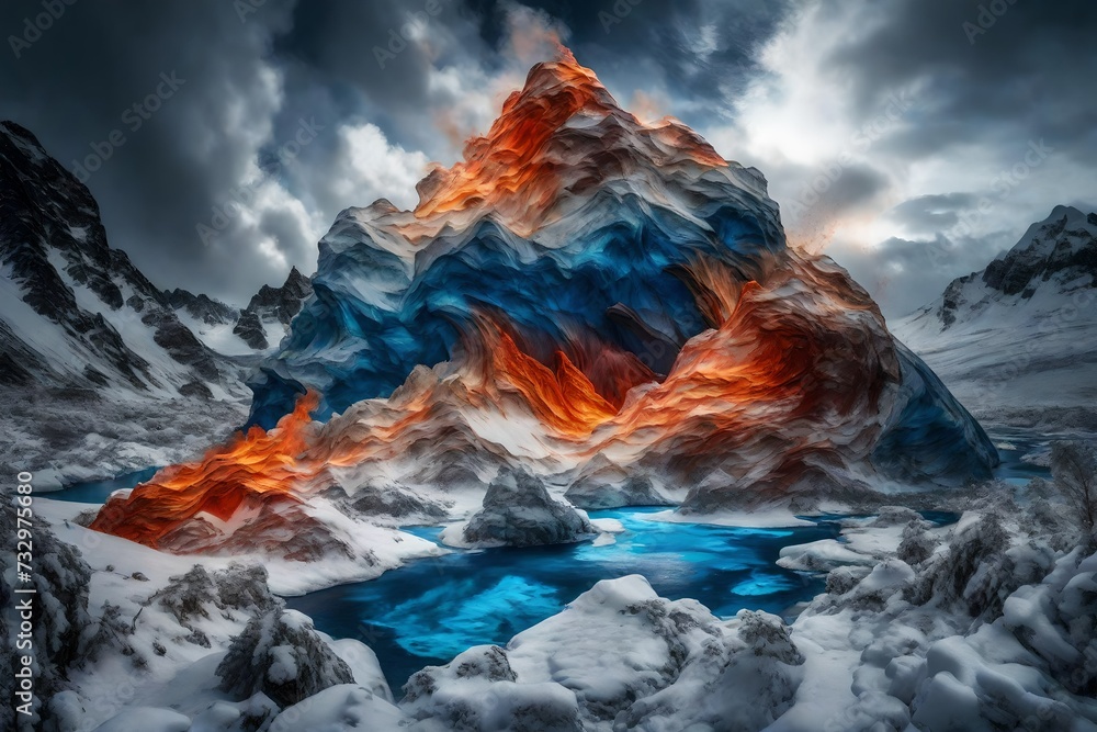 A High-Definition Image Encompassing the Captivating Fusion of Fire and ...
