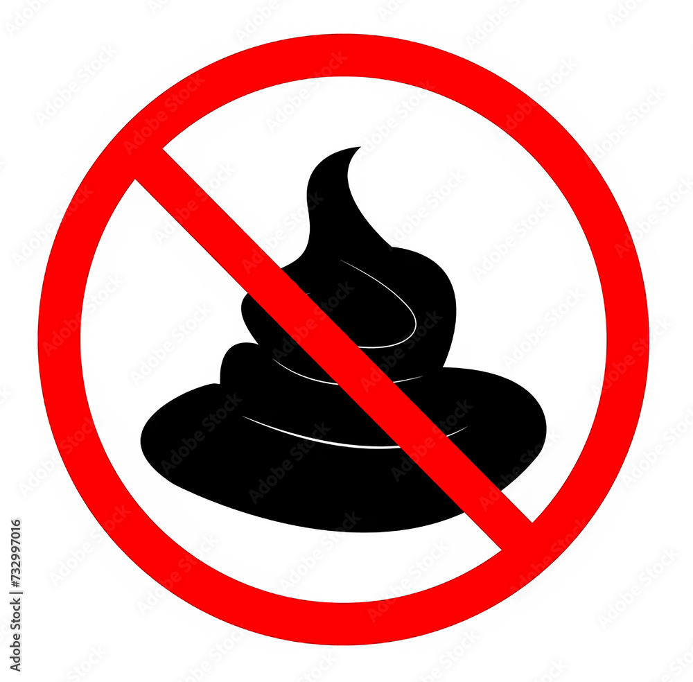 Piktogramm mit dem stilisierten Hinweis, dasss Hundekot oder sonstige ...