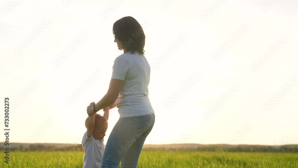 Vidéo Stock Happy family concept. family portrait of mother and baby at ...