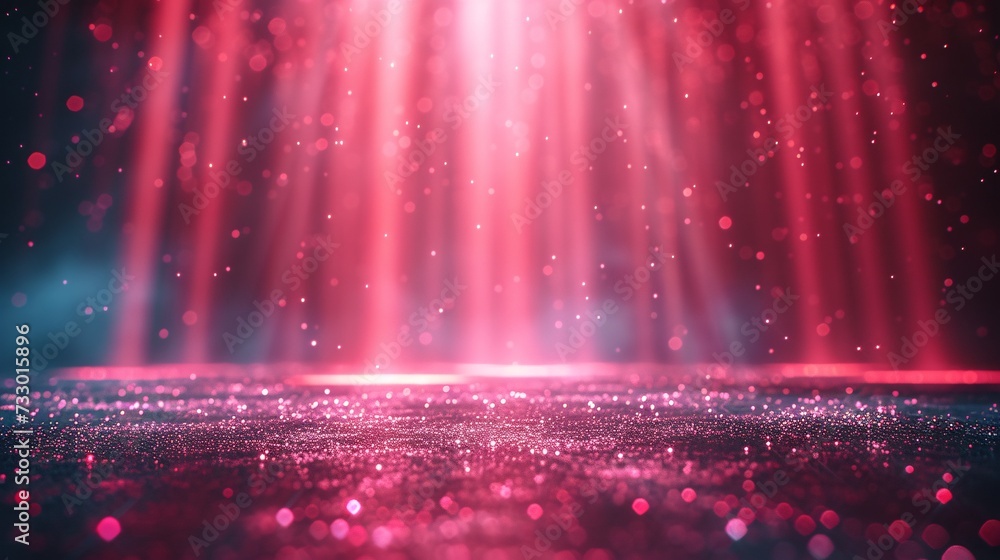 Glamorous pink set with shimmering silver details and sparkling lights ...