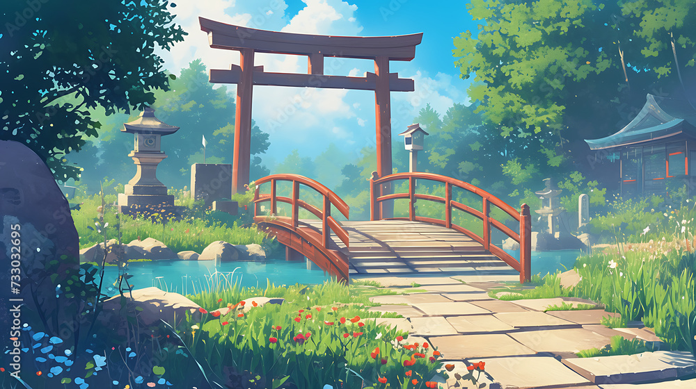 beautiful anime japan background, japan room, background, japan vibes ...