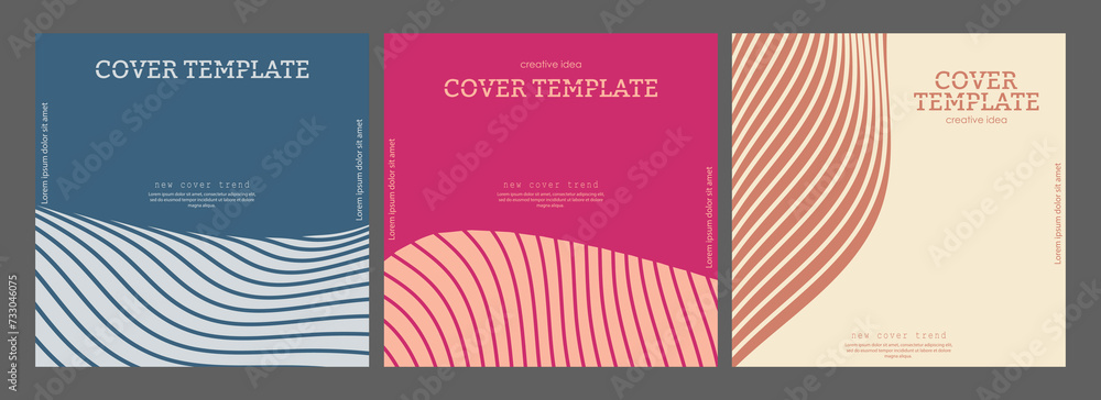 The design of the lines. A template for trending covers, banners ...