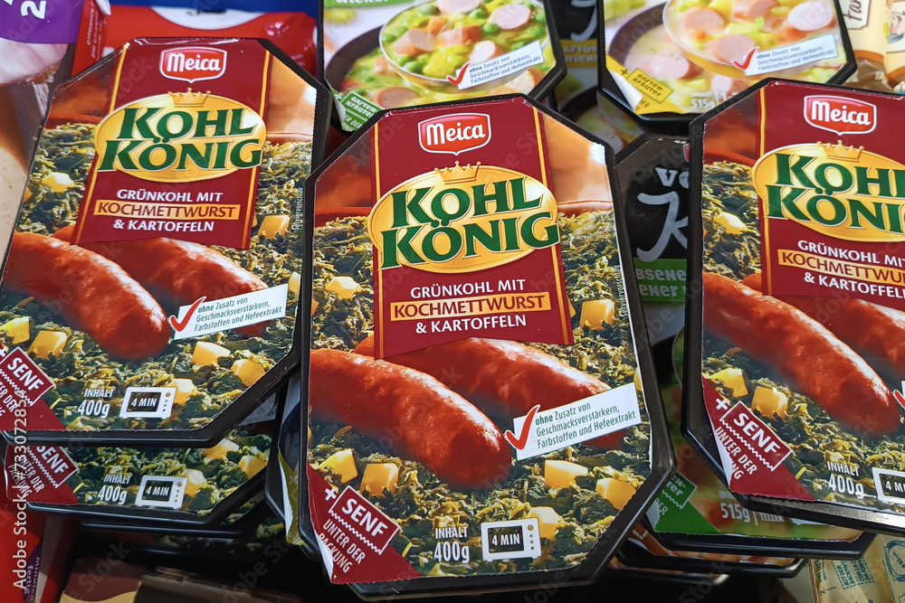 Fertigessen Grünkohl mit Kartoffeln und Kochmettwurst von Meica in ...