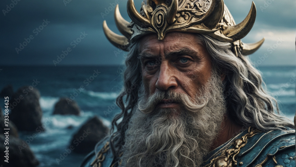Poseidon King of the sea, God of the sea, storms, earthquakes, and ...