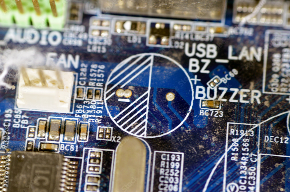 Cairo, Egypt, February 9 2024: Gigabyte main board computer motherboard ...