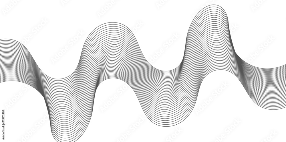 Abstract wave blend lines on transparent background. Design for banner ...
