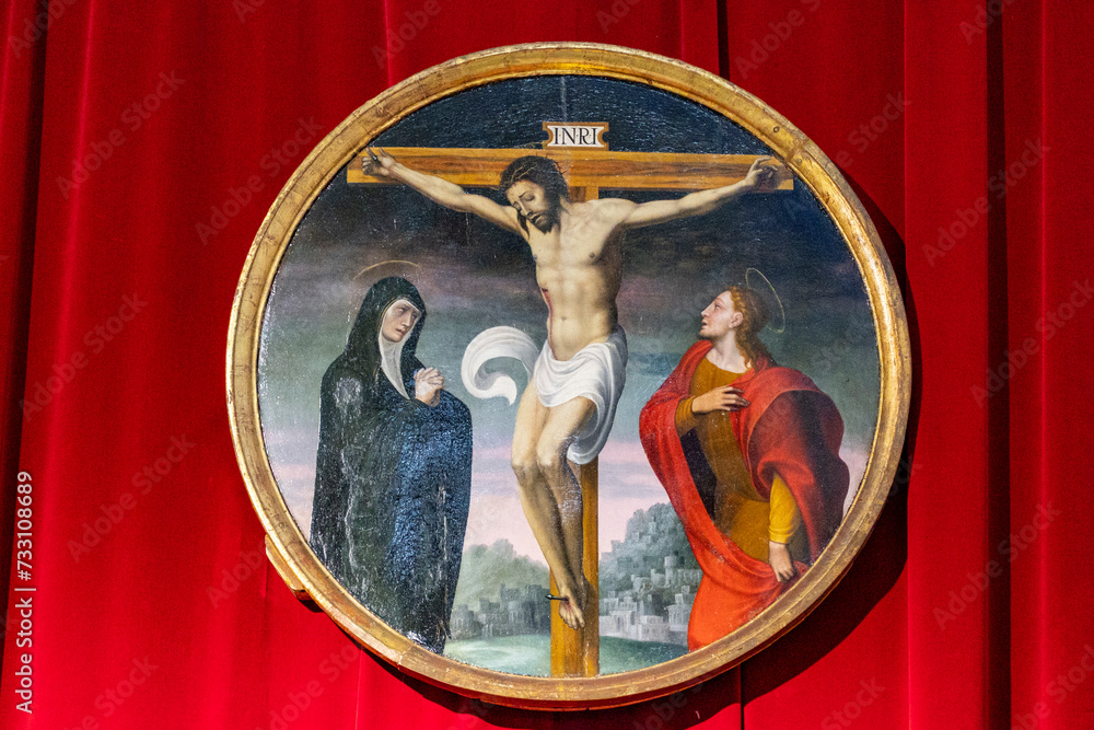 Calvario, siglo XVI, pintado por Juan Correa de Vivar, capilla del ...