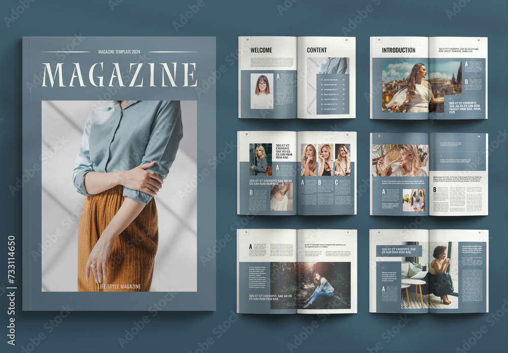 Magazine Layout Stock Template | Adobe Stock