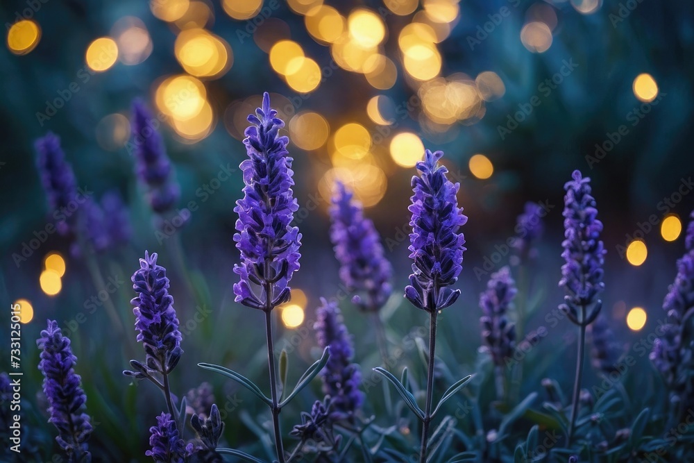 Vivid Spring Symphony Lavender Sunset on Beautyberry Shrub and Texas ...