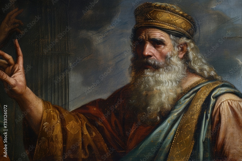 Royal legacy: king Salomon, an iconic biblical figure known for wisdom ...