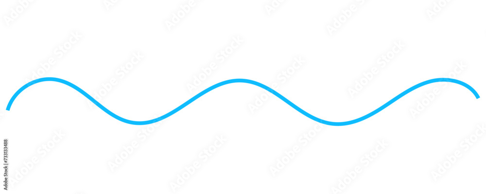 Blue wave ocean line and curve line on transparent background. Sea wave ...