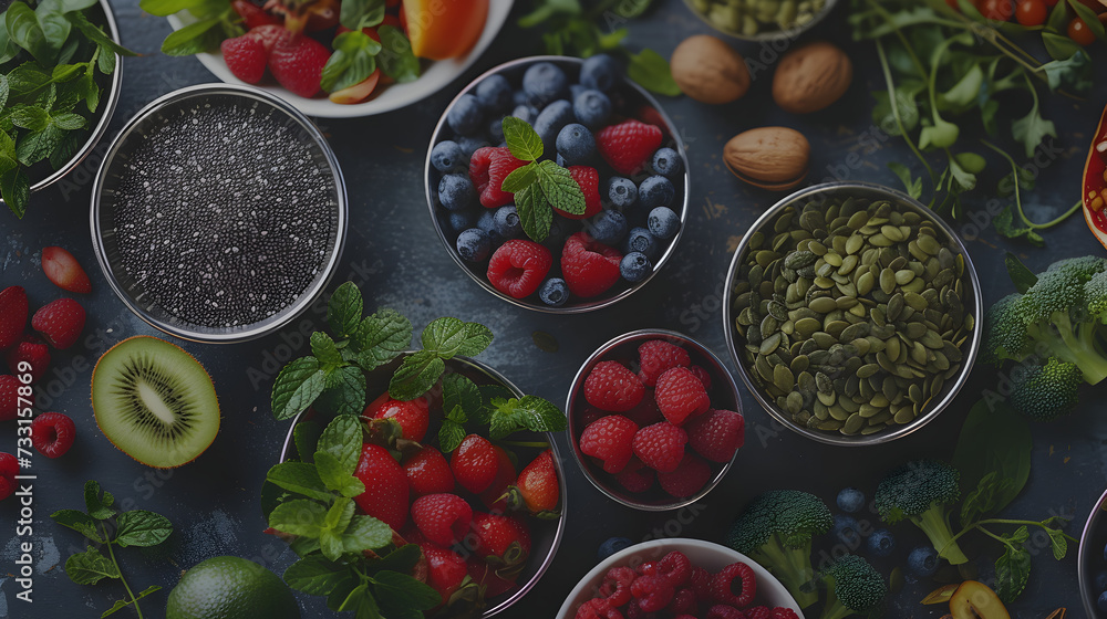 healthy food alternatives, presenting a variety of nutrient-rich ...