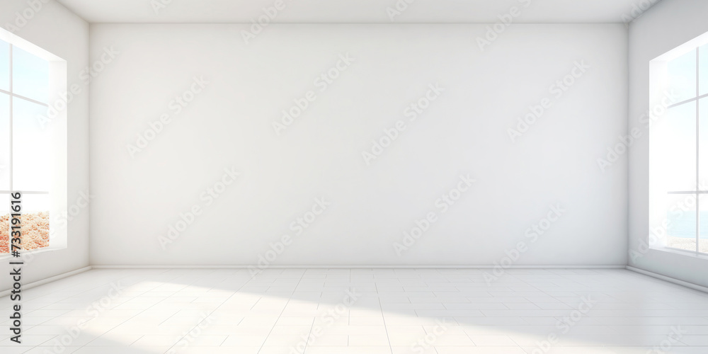 Empty space in room, window and light. Modern interior home design look ...