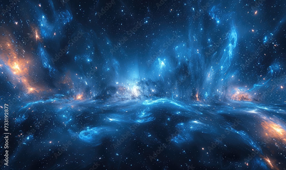 ultramarine galaxy of stars, outer space textures with sparkly stars in ...