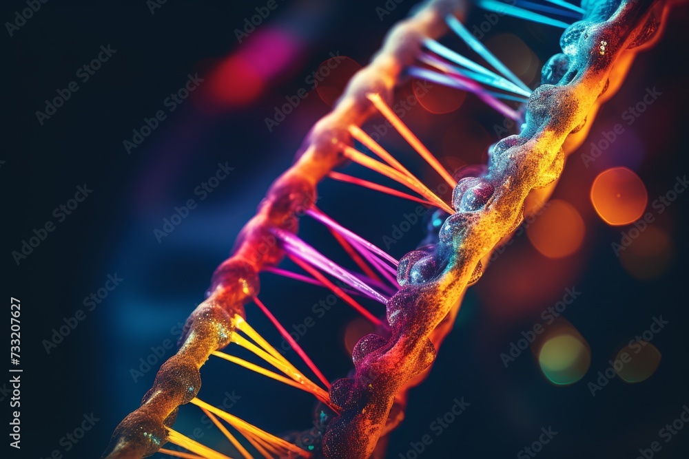 Scientific illustration. a visual representation of the dna double ...