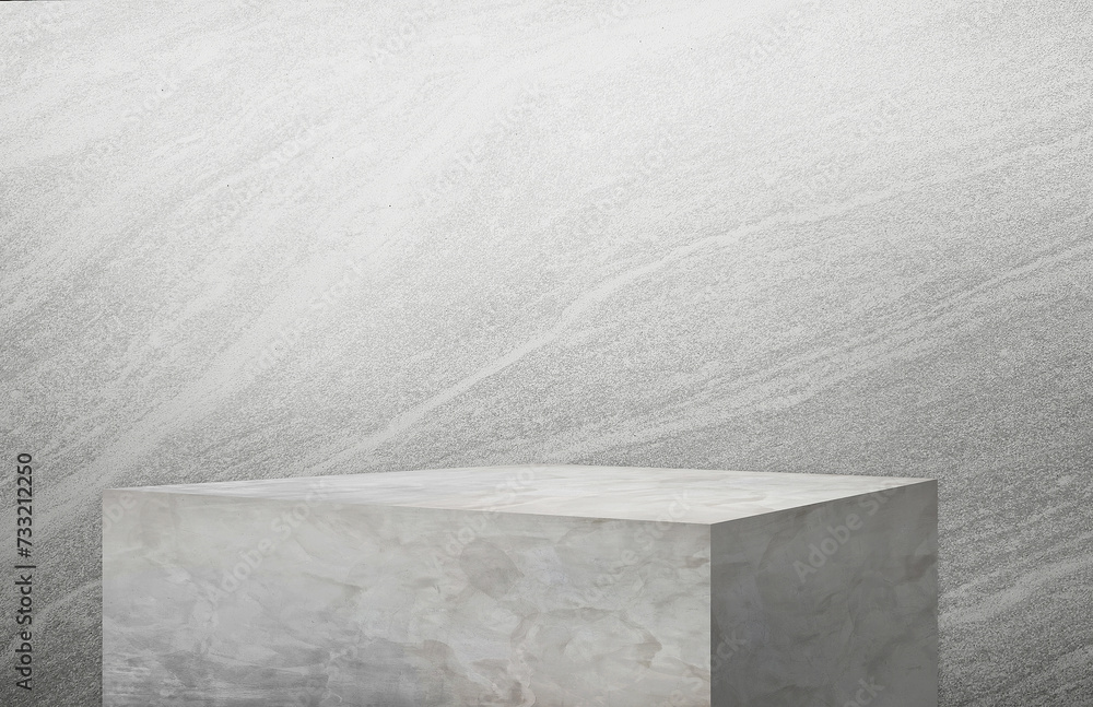 premium grey podium made of grey stucco concrete with grey emperador ...