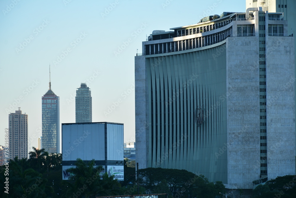 Meralco theater building facade on February 4, 2024 in Pasig ...