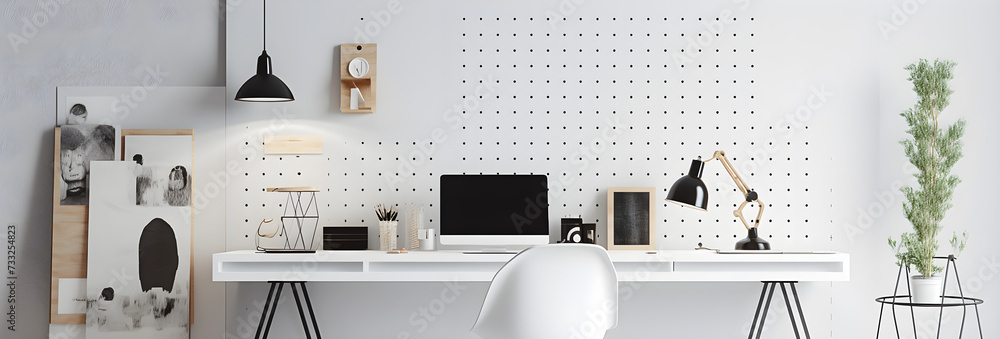A minimalist screen serving as a workspace, providing an immaculate ...