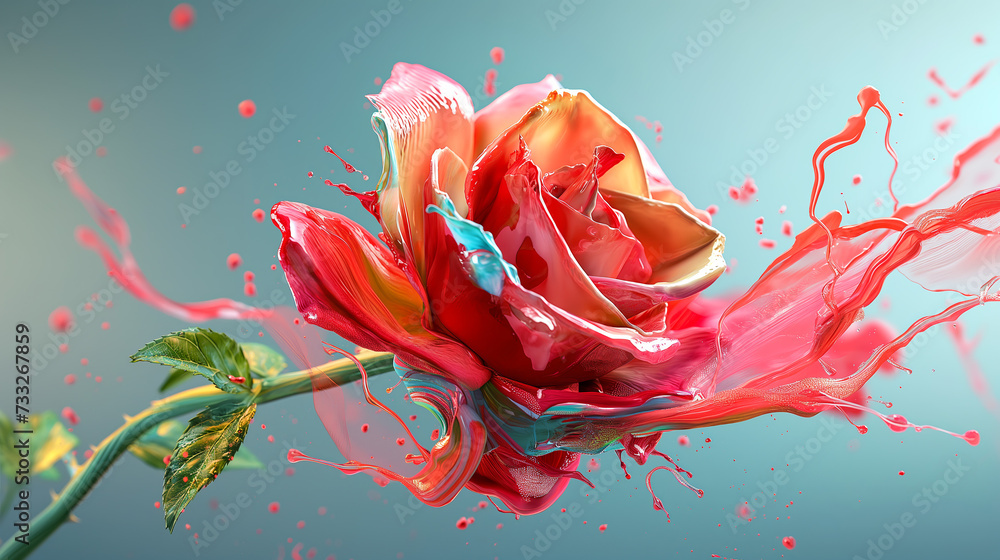 amazing desktop wallpaper concept: abstract vibrant paint splash red ...