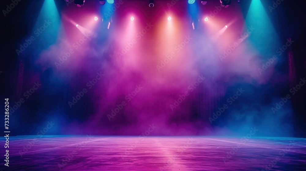 Modern dance stage light background with spotlight illuminated for ...