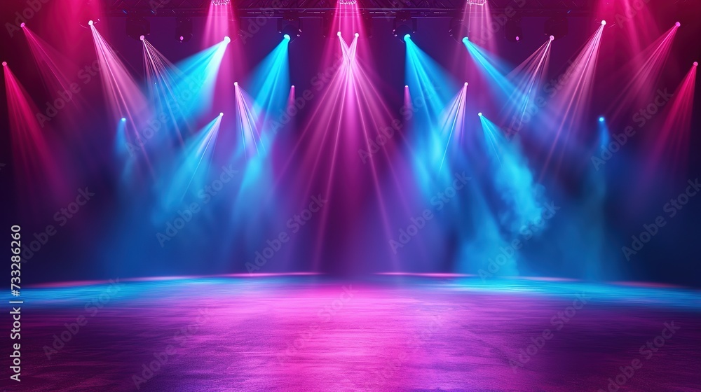Modern Dance Stage Light Background With Spotlight Illuminated For Modern Dance Production Stage