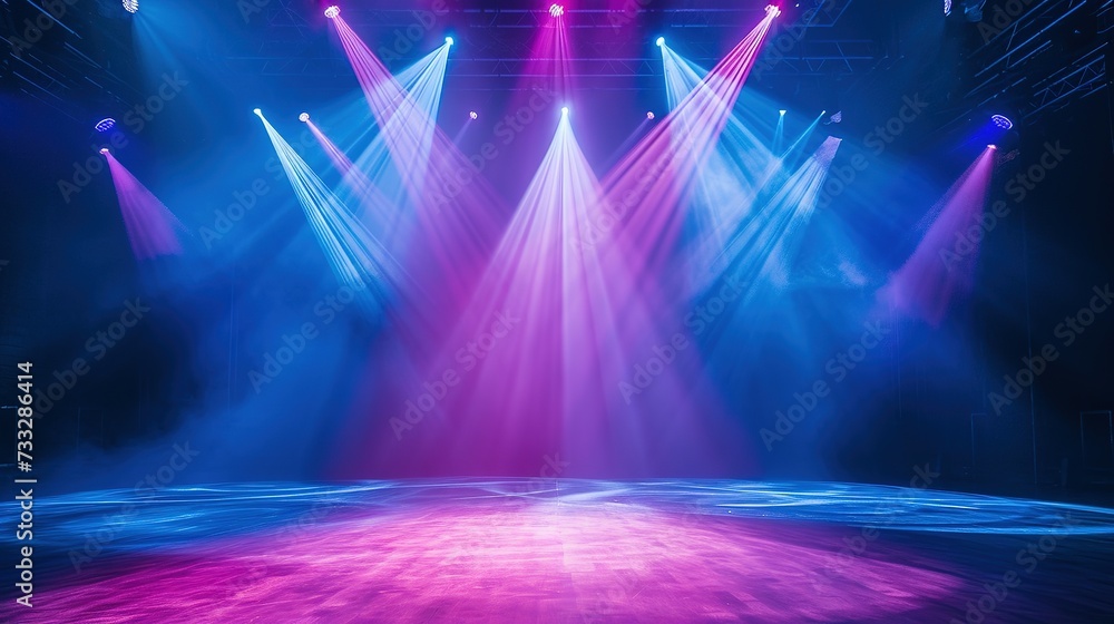 Modern Dance Stage Light Background With Spotlight Illuminated For Modern Dance Production Stage