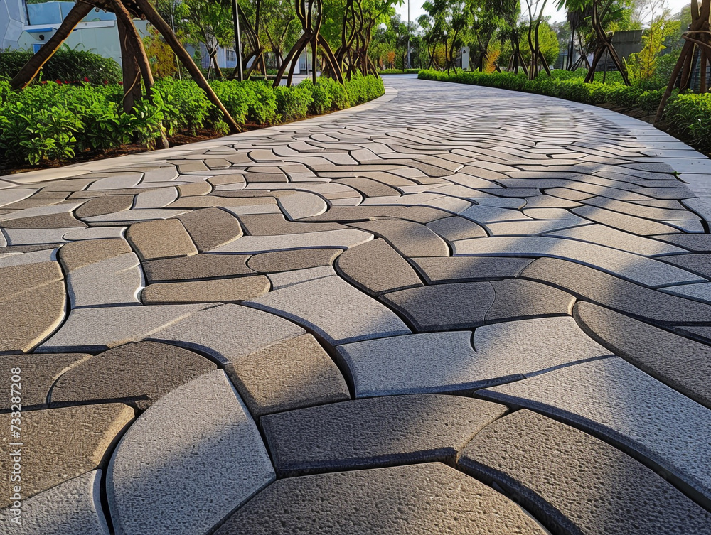 Beautiful design pedestrian pavers. Made of weather-resistant and non ...