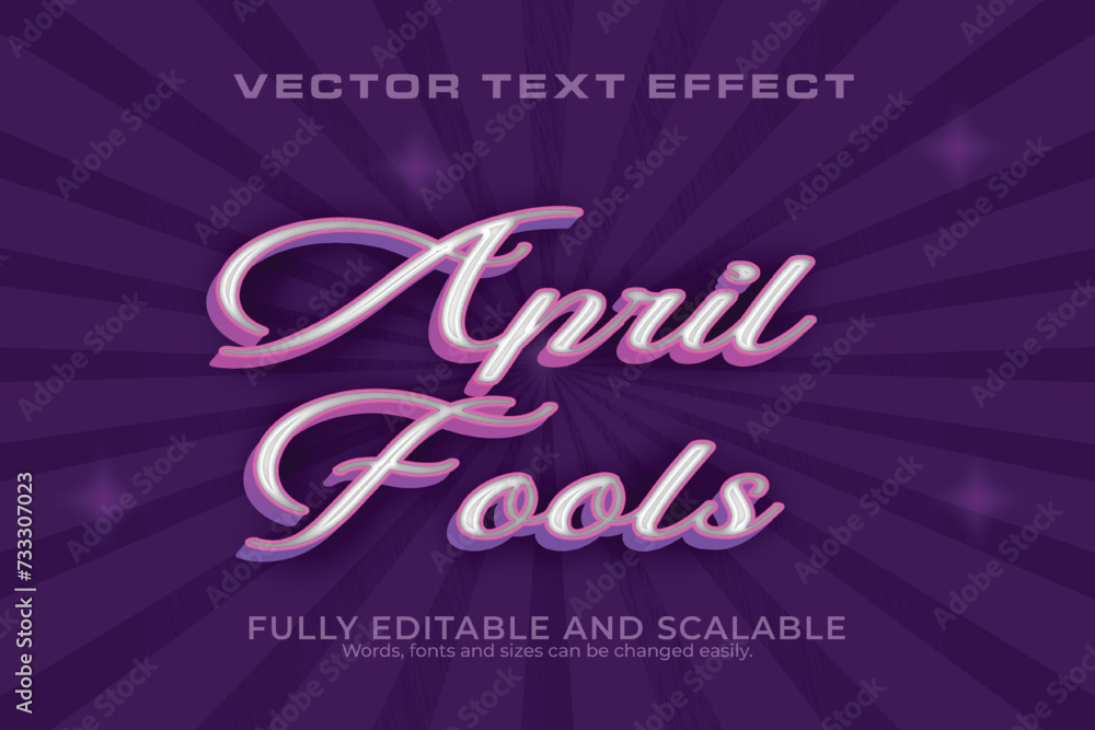 Vetor de April Fools Day 3D Text Effect 100 Editable EPS File Word And ...