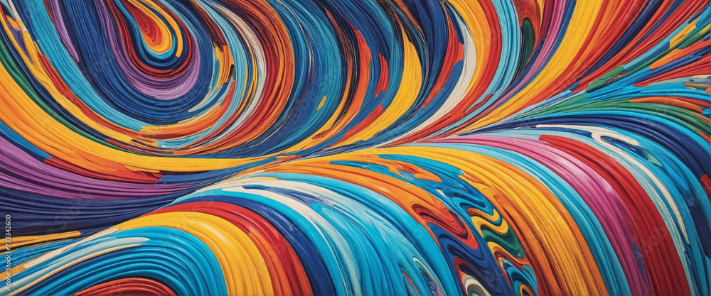 Abstract colorful background. Digital transformation with human ...