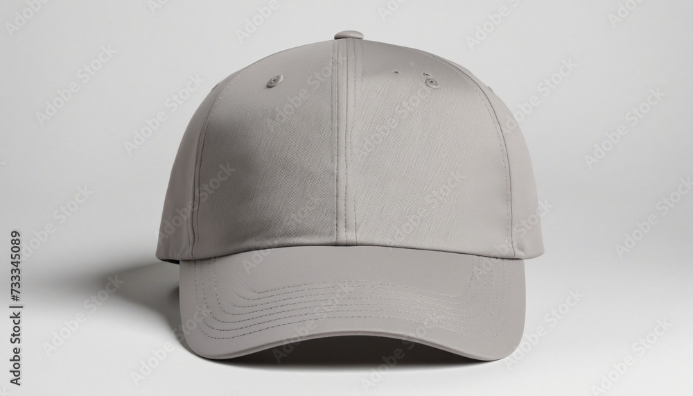 Front view of grey baseball cap mockup isolated on transparent ...