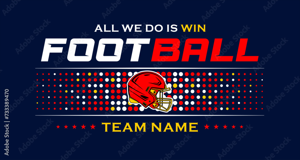 American football team fan vector clipart. Banner, card, flyer, t shirt ...